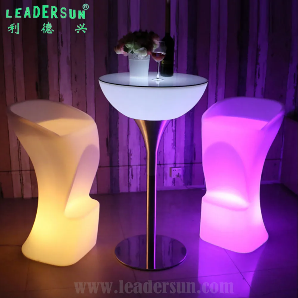 Intelligent Illuminated Colorful High Top Led Bar Furniture Chair ...