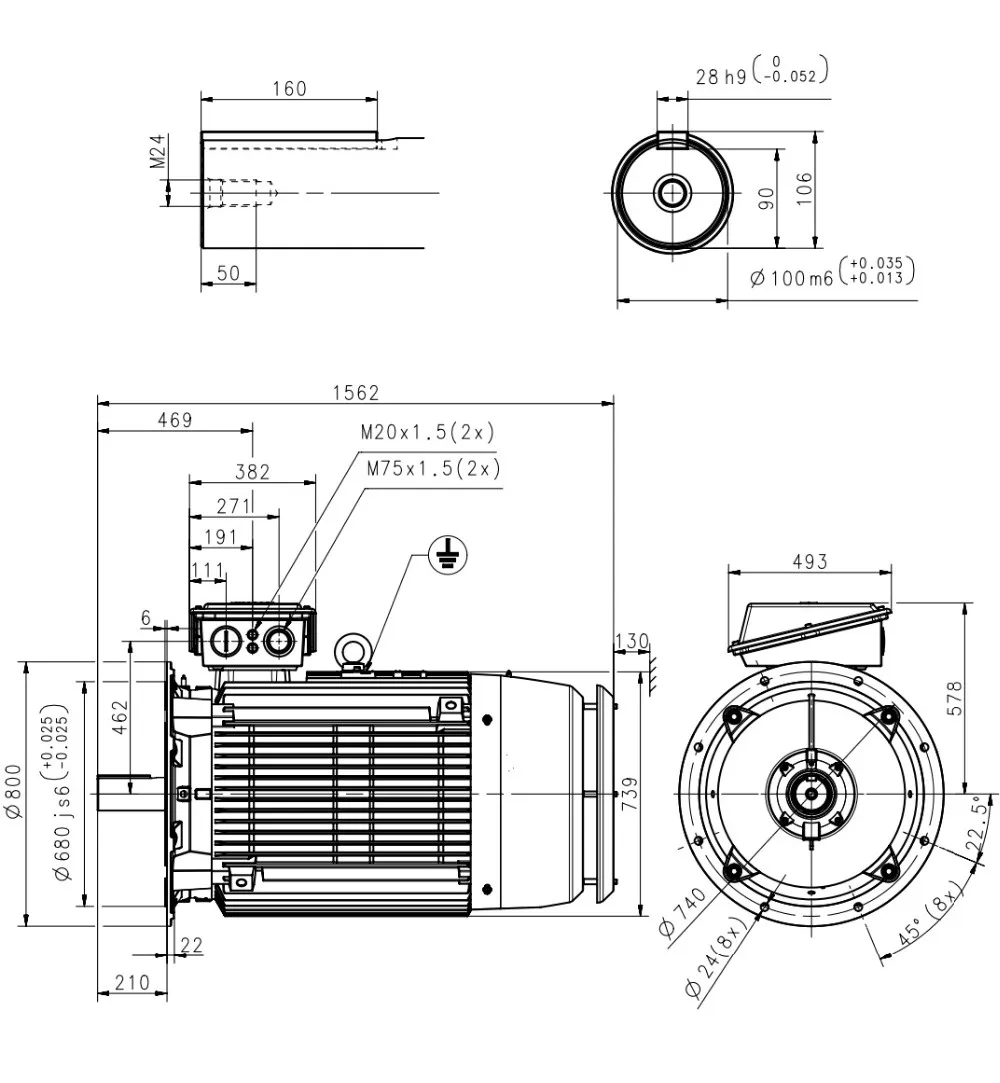 ABB M2BAX 355kw Motors - Efficient 3-Phase Induction Motors