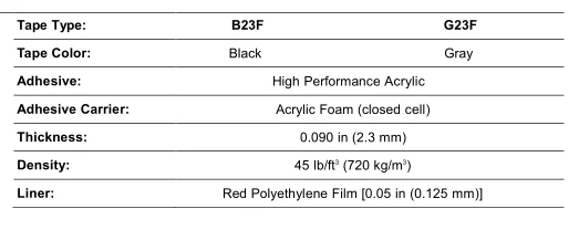 3m G23f B23f Vhb Structural Glazing Tape For Attaching Glass Panels To Metal Frames In Curtain ...