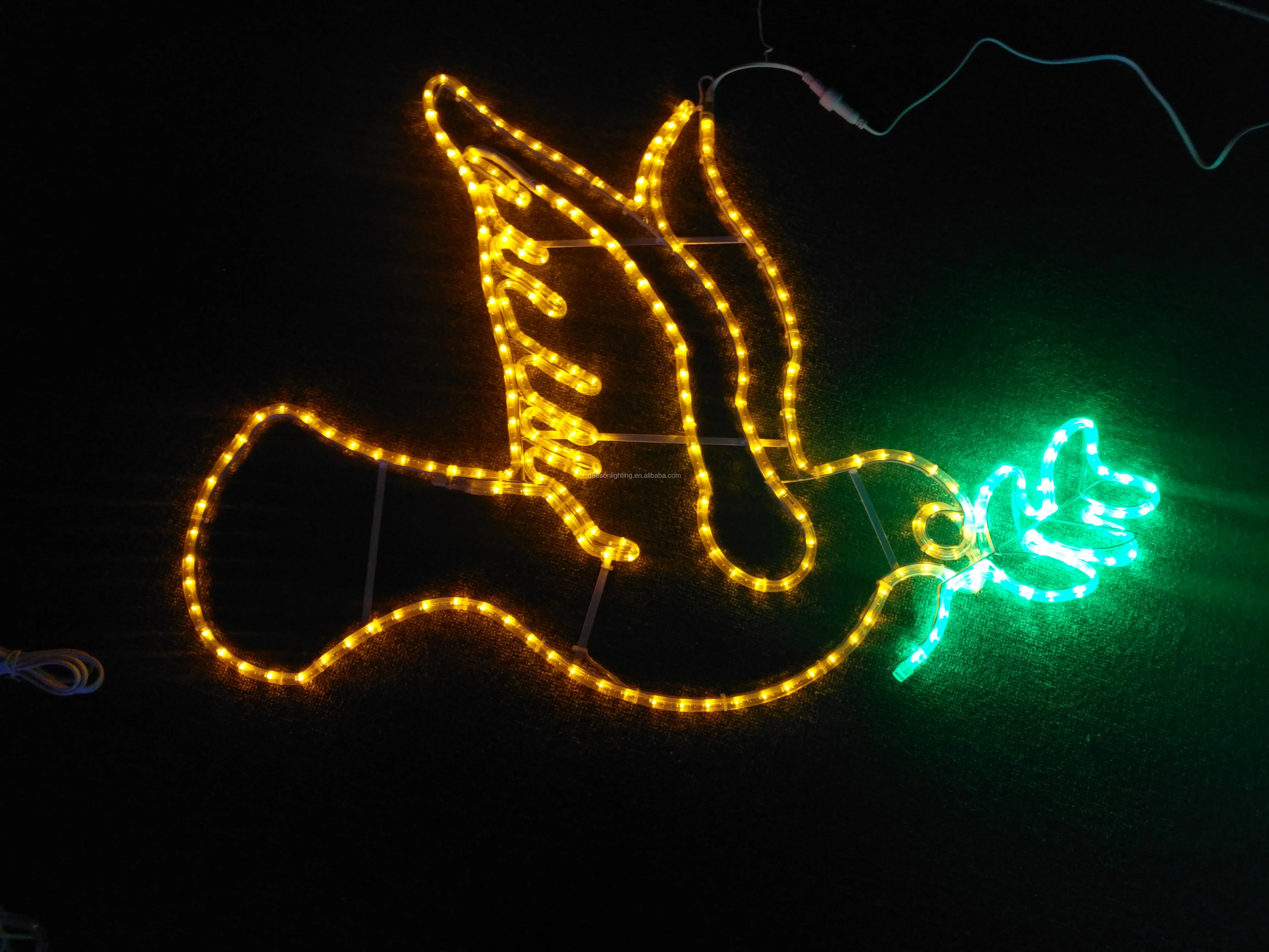Christmas Rope Light 2D - Durable LED Peace Dove Lights