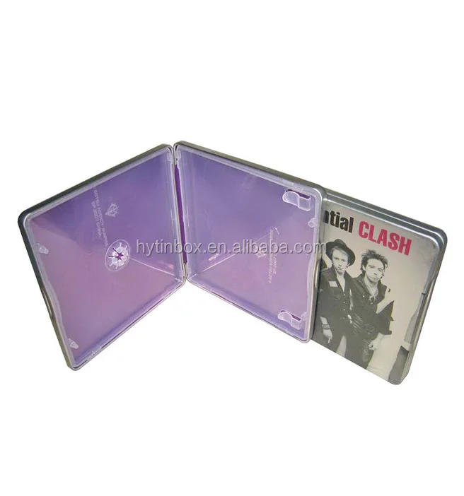 Square Shape Cd Tin Case Dvd Box With Pp Tray For 1cd Or 2cds - Buy Cd ...