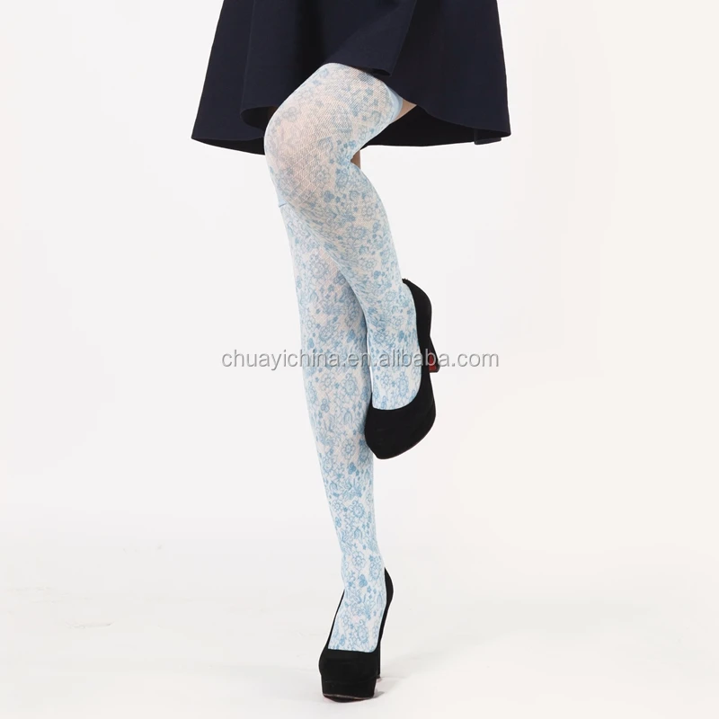 Latest Design Ladies Lovely 3d Printed Floral Patterns Thigh High ...