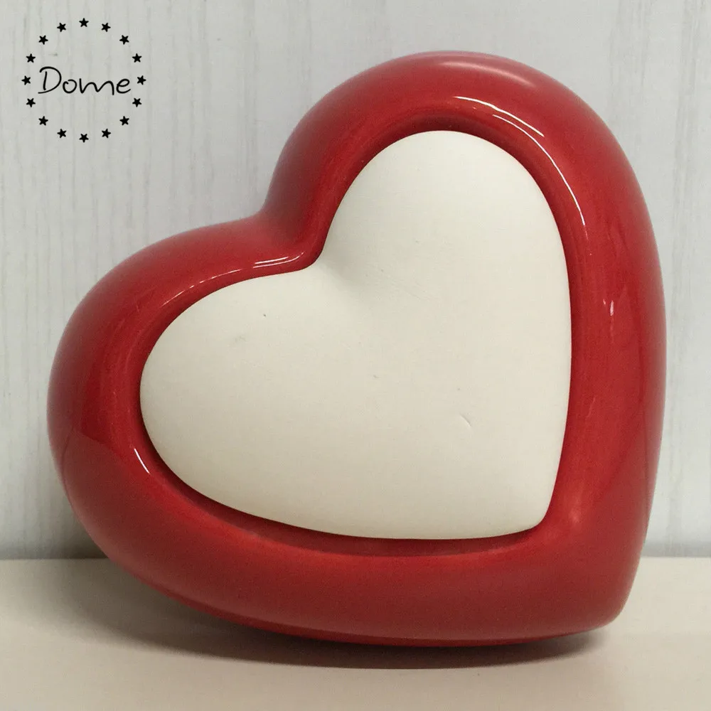 Air Fresheners Colorful Porcelain Heart Shape Ceramic Reed Diffuser ...