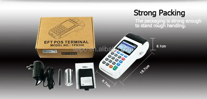 Telpo Tps300 Handheld Eft Gsm/gprs/etherent Sim Credit Card Reader Pos ...