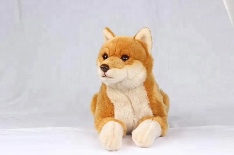 Realistic Soft Plush Stuffed Dog Emulation Japanese Akita