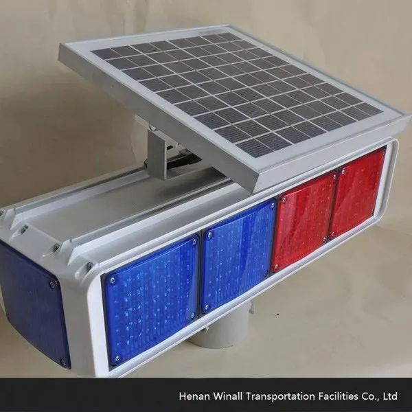 Red Blue Solar Powered Flashing Traffic Light - Buy Red Blue Solar ...