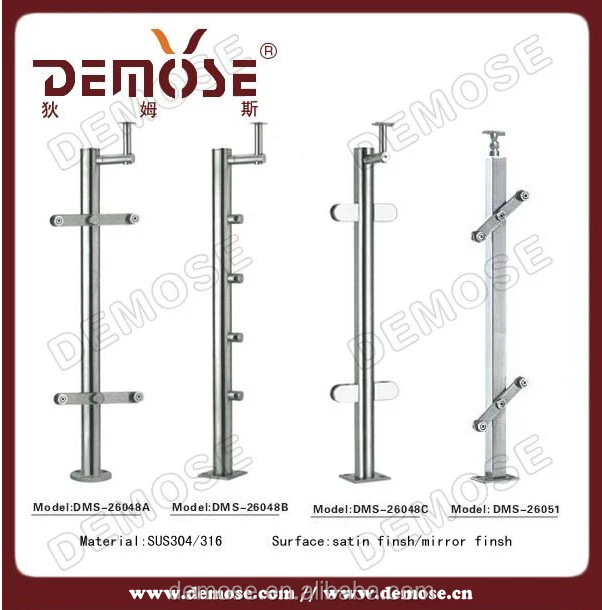 Stainless Steel Baluster Designs With Steel Square Post Base Plate ...