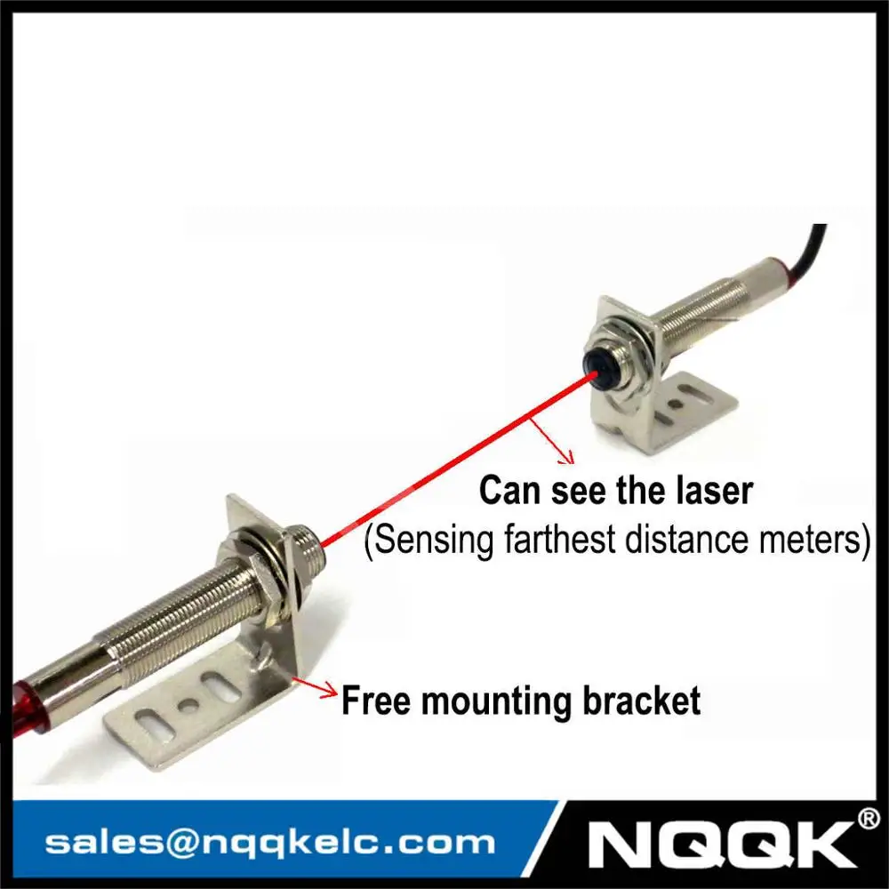 DC6V-36V NPN PNP M12 Laser Sensor - 50M Detection Range