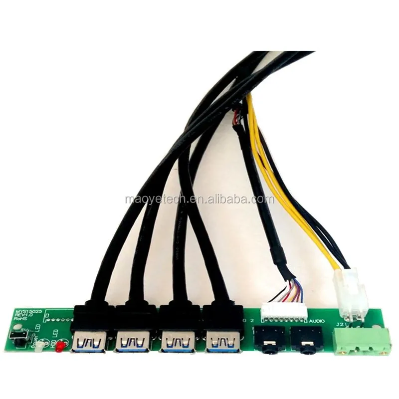 Pc Computer Case Front Panel Mounted Board Dual Usb3.0+usb2.0+led+power ...