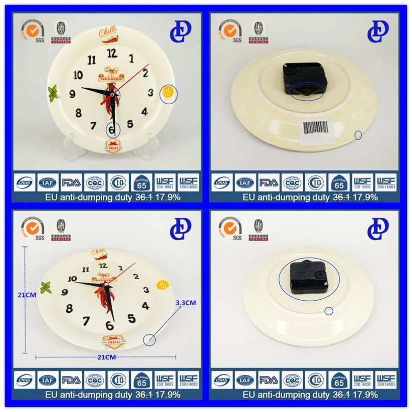 Antique Custom Handmade Digital Alarm Clock Ceramic Wall Clock - Buy ...