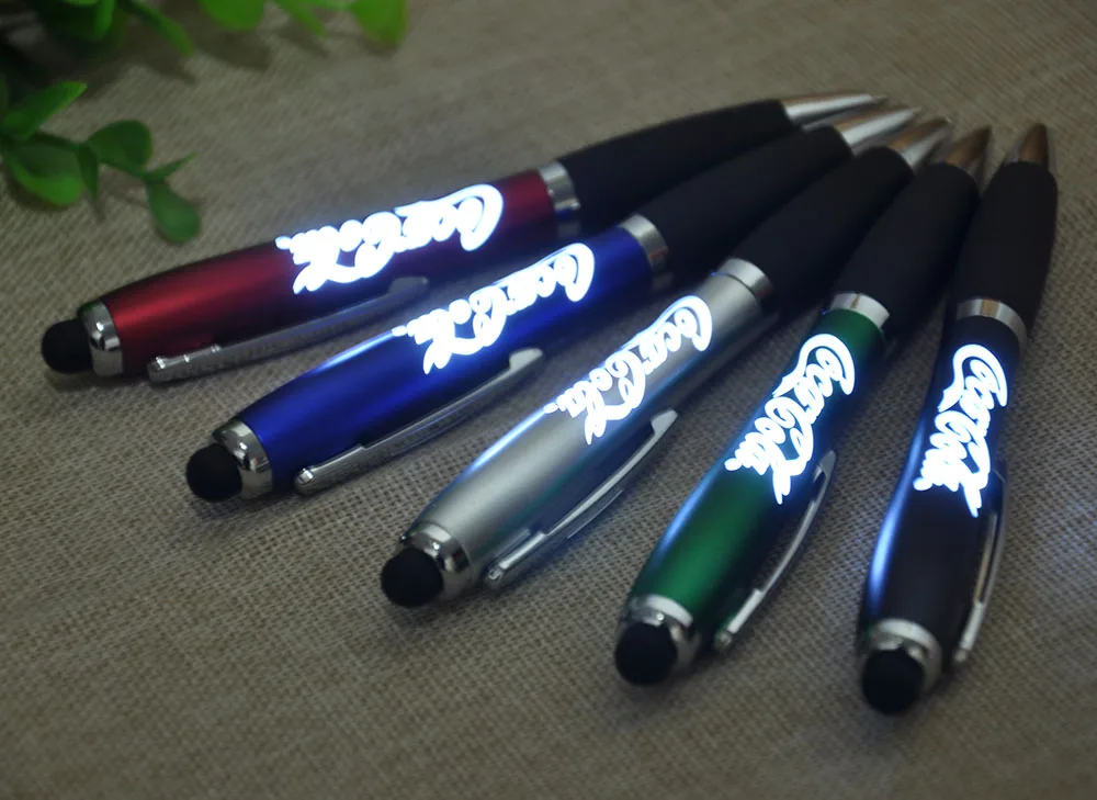 Custom LED Light Up Touch Screen Pen with Laser Logo | Promotional ...