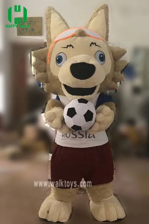 2m Height Wolf Mascot Costume 2018 World Cup Inflatable Mascot Costume ...