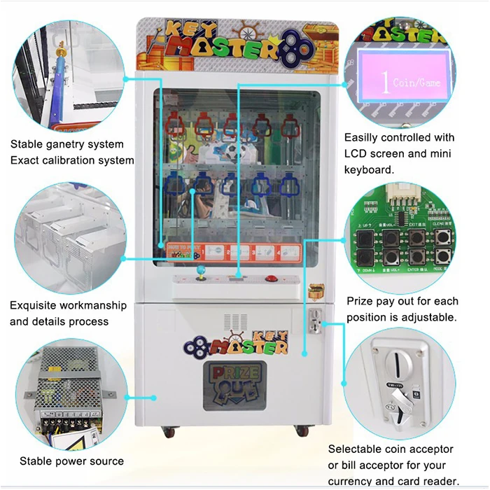 Key-master-game-machine with Bill Acceptor - Golden Key Master