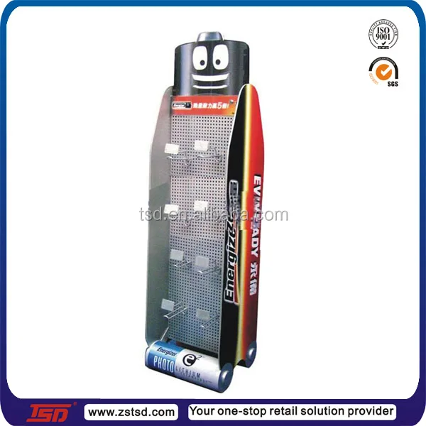 Chain Store Pos Corrugated Cardboard Counter Battery Display Shelf ...