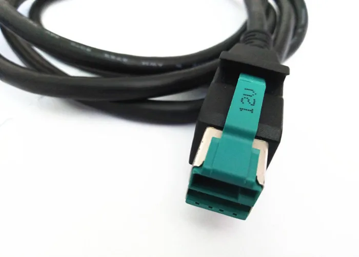 2M Black 12V USB to 2x4pin Cable for IBM Printer & POS