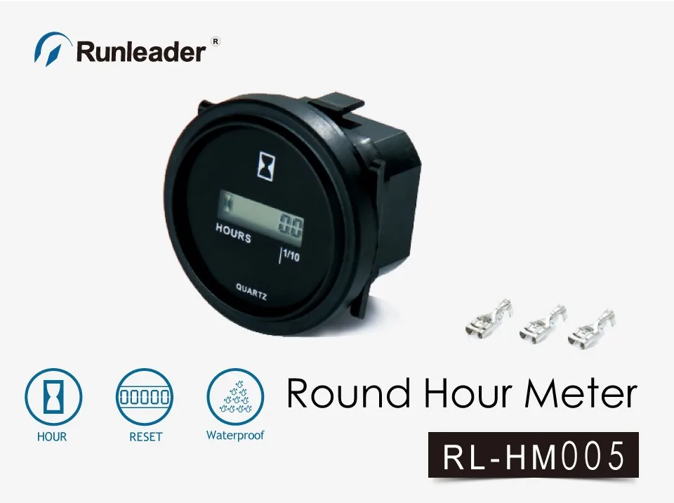 Runleader Lcd Ac/dc Powered Hour Running Meter For Compressor Forklift ...