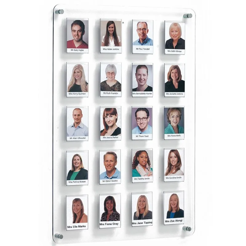 Acrylic Staff Photo Boards - Clear Display Solutions