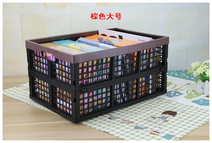 Plastic Folding Basket Plastic Sotrage Basket Plastic Storage Foldable ...