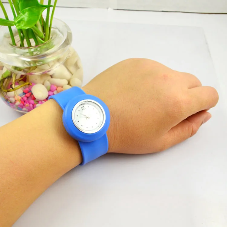 Promotional Waterproof Silicone Slap Band Watch - Buy Silicone Slap ...