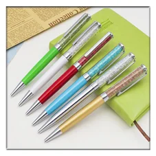 Bronze Diamond Ball Pen For Gift,Crystal Filled Pens - Buy Diamond ...