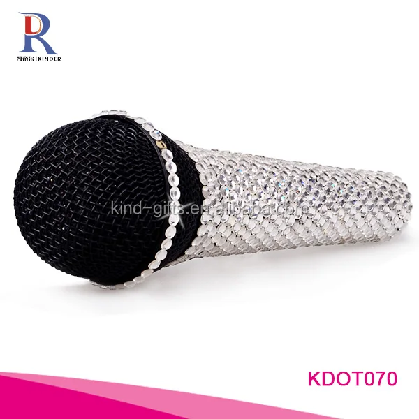 Bling Bling Rhinestone Crystal Microphone - Buy Crystal Microphone ...