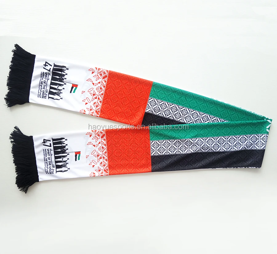 2018 United Arab Emirates 47th Celebration Uae Satin Scarf Uae National ...