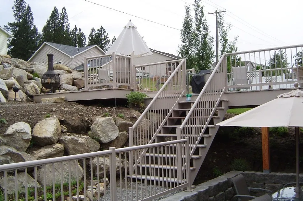 Residential Aluminum Slat Railing - Buy Aluminum Handrail For Stairs ...