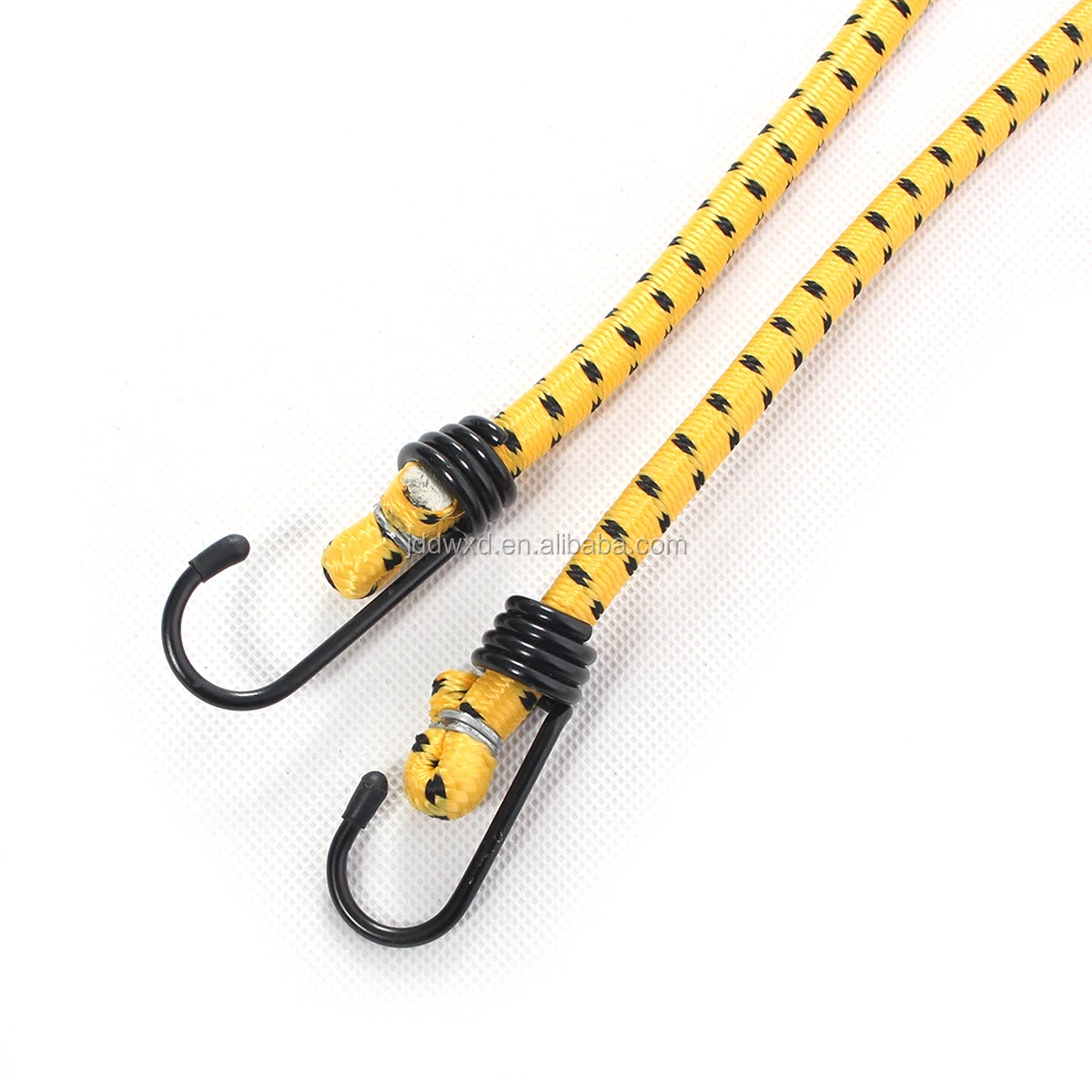 8mm Round Elastic Retractable Bungee Cord with Metal Hooks| Alibaba.com