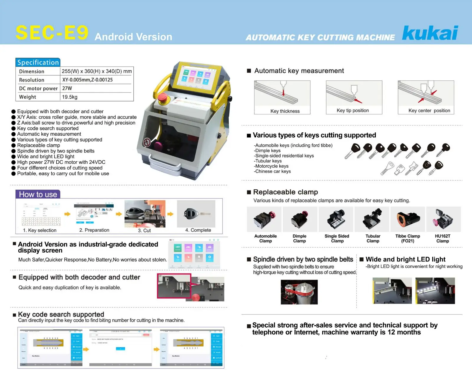 China High Security Key Cutting Machine - Reliable & Versatile