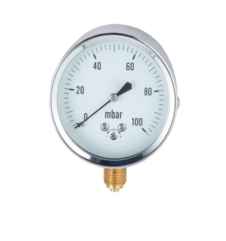 63mm Diaphragm Pressure Gauge - Stainless Steel Microbarometer