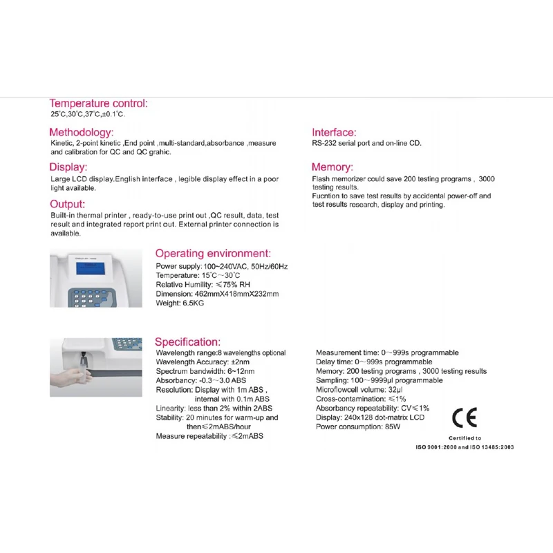 Dr-7000d Semi-otomatis Biokimia Analyzer Chemistry Analyzer - Buy Semi ...