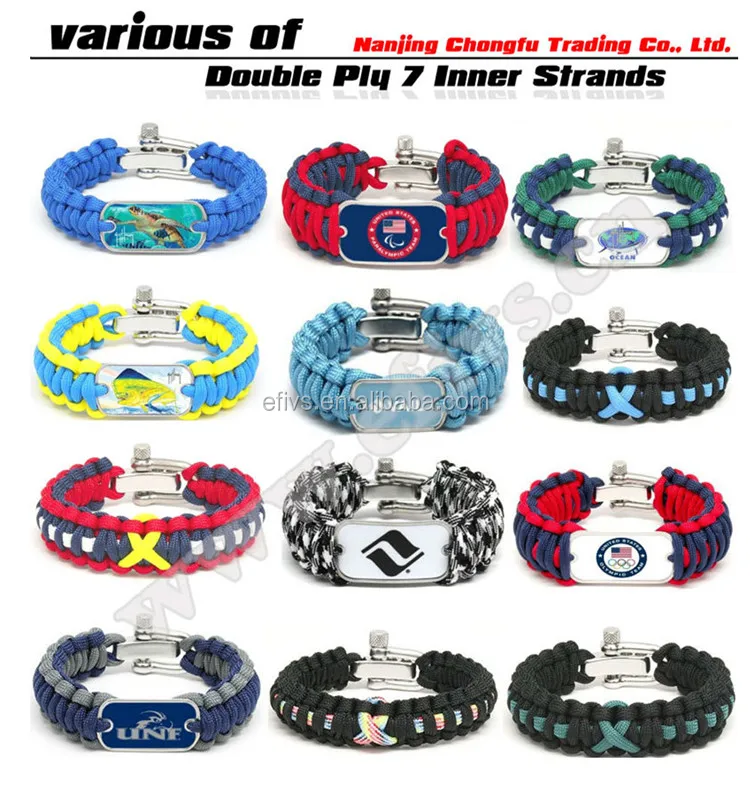 Best Selling Paracord Bracelet - American Flag Survival Charm