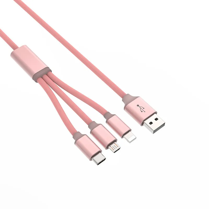 Usb Cable,3 In1 Multi-function Durable Tpe Micro Usb Charging Cable ...