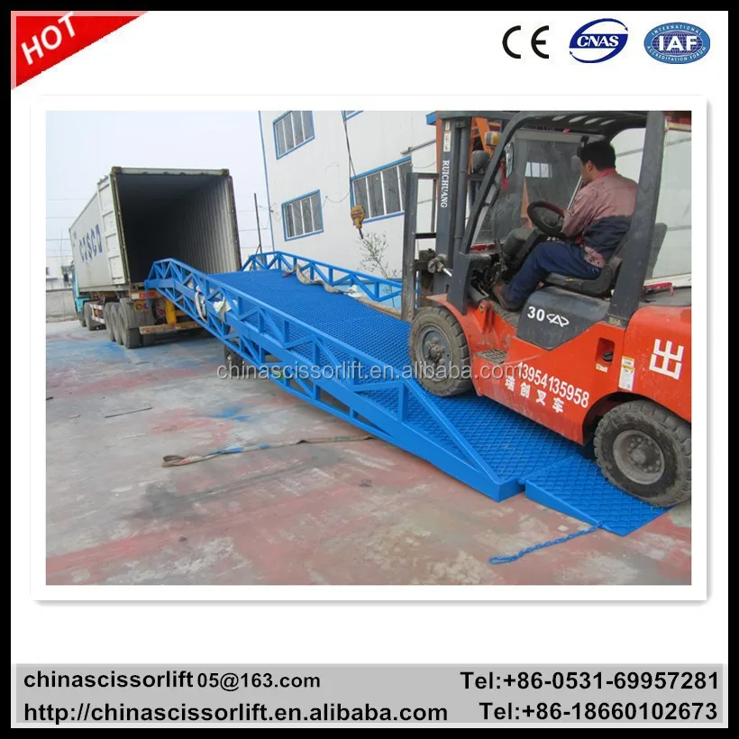 5-15t Hydraulic Yard Ramp Container Dock Ramp Mobile Loading Ramp For ...