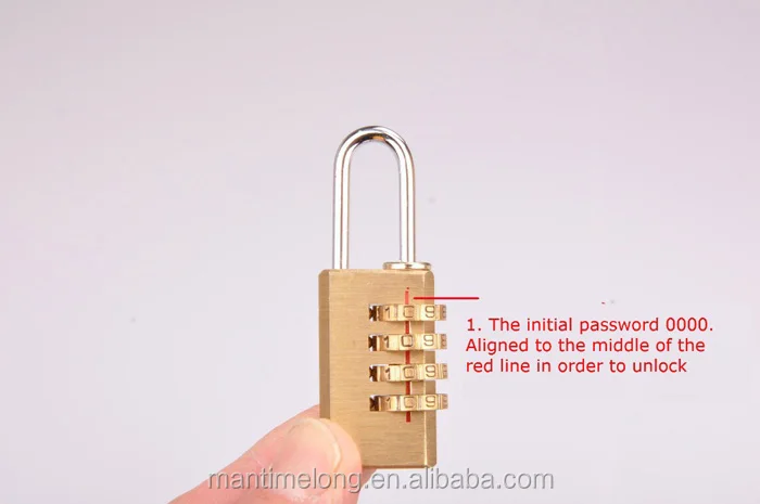 Mini 4 Digits Number Password Code Lock Combination Padlock Resettable ...