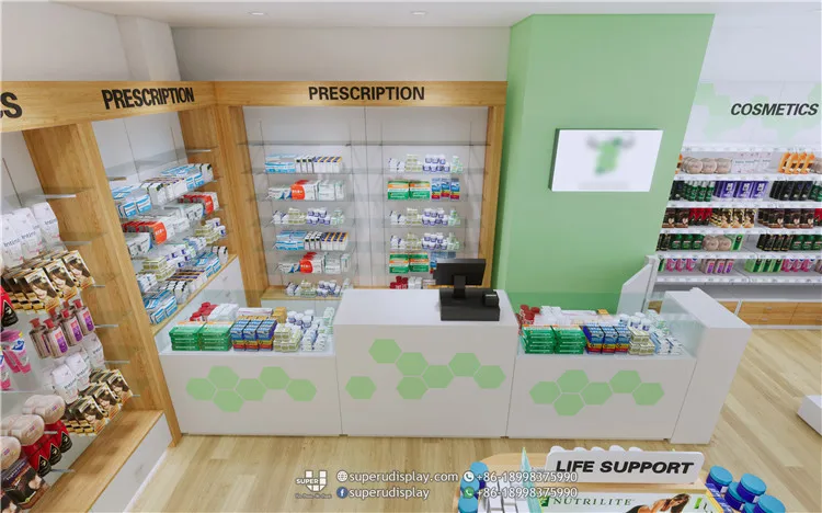 Modern Medical Store Counter Interior Design For Pharmacys Shop - Buy ...