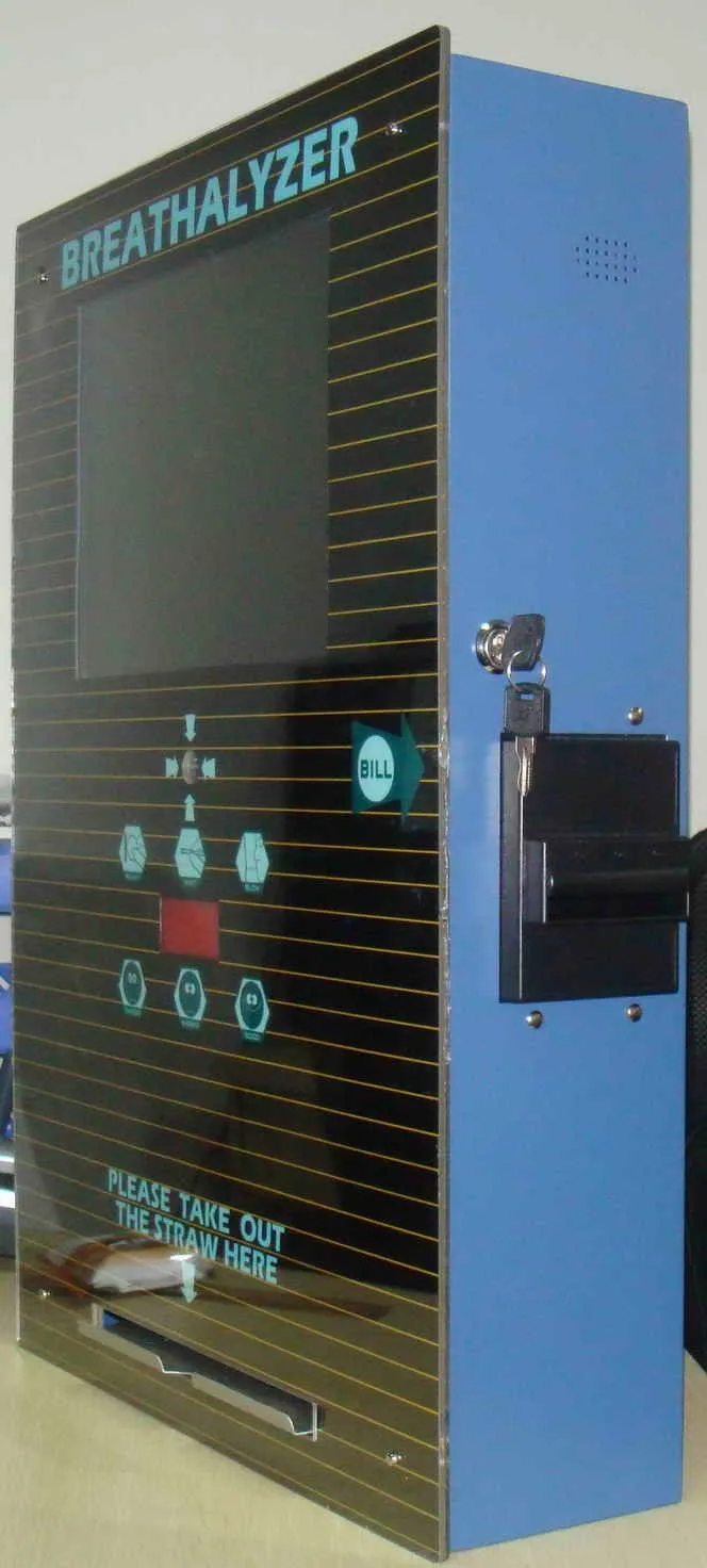 Fuel Cell Intelligent Alcohol Breathalyzer Vending Machine With Lcd Tv ...