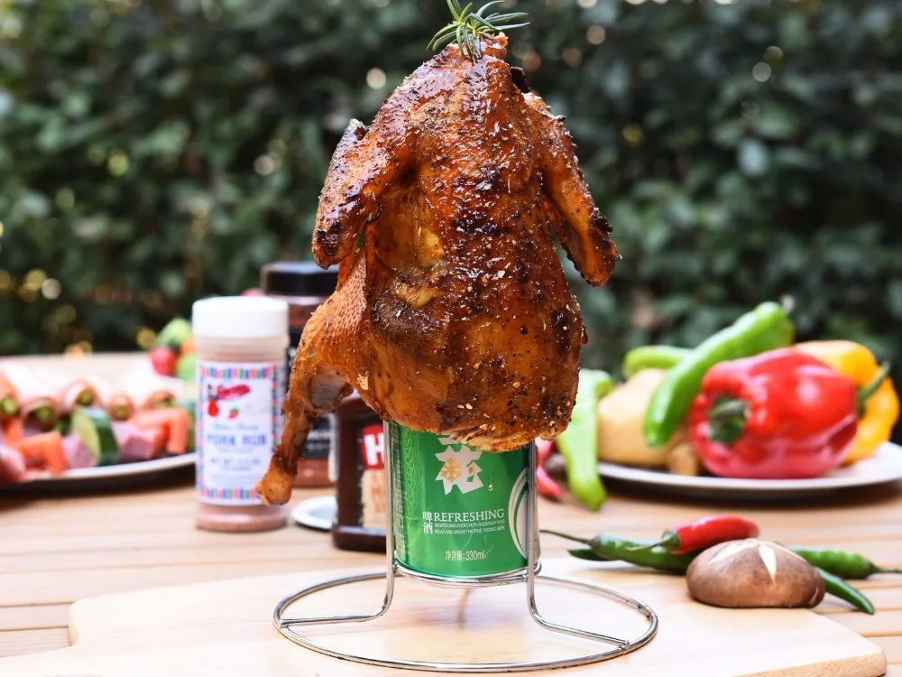 Stainless Steel Chicken Roaster,Beer Can Chicken Roaster Rack,Beer Can ...