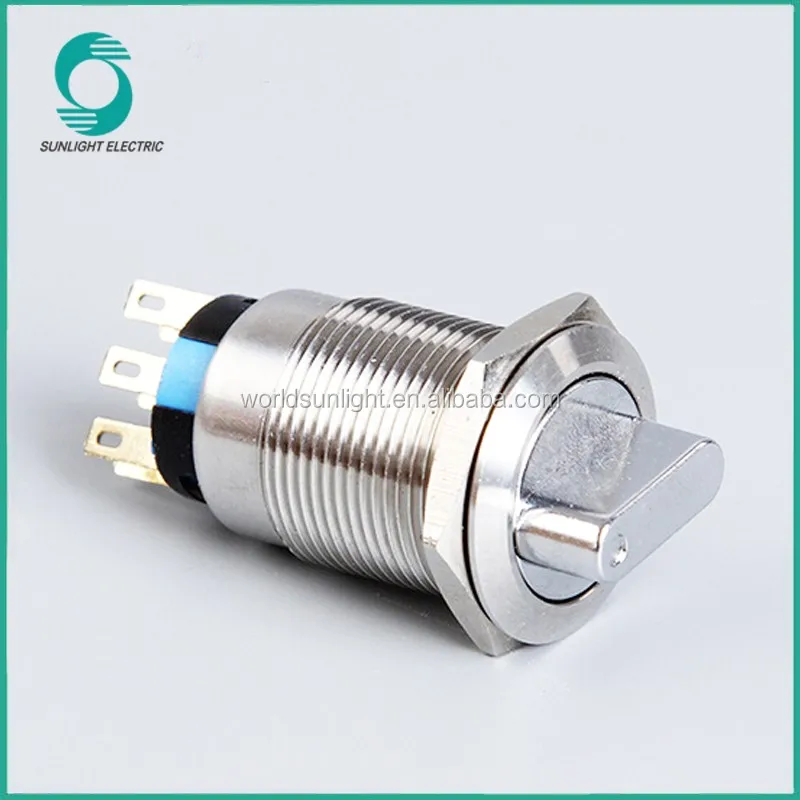 19mm 3 Position 2no2nc Metal Waterproof Anti-vandal Selector Switch ...
