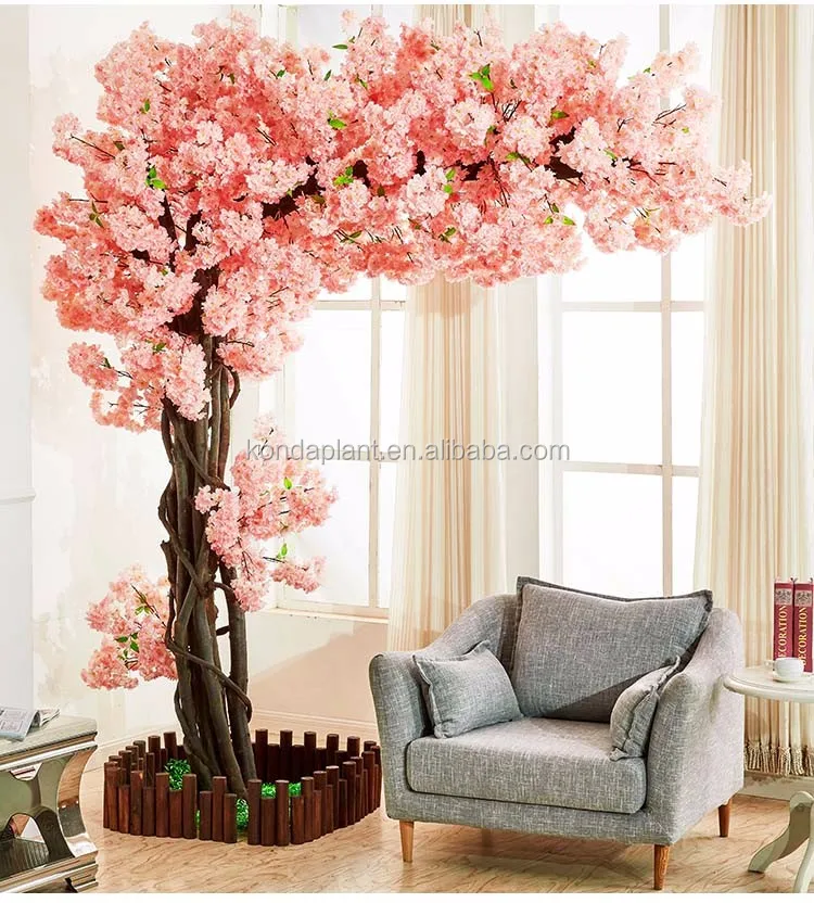 Large Outdoor Artificial Cherry Blossom Tree Plastic Fake Topiary White ...