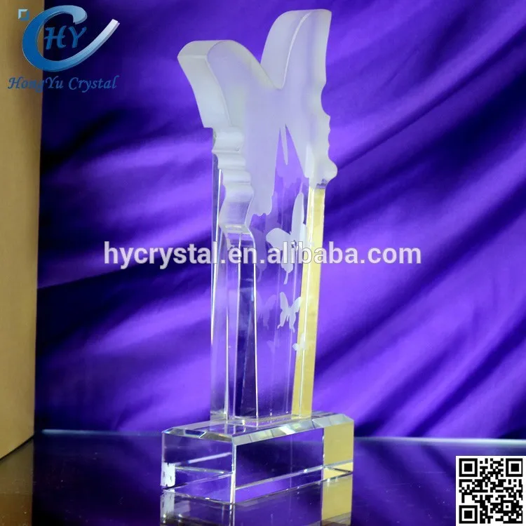 2018 Best Selling Crystal Trophy - Elegant Butterfly Design
