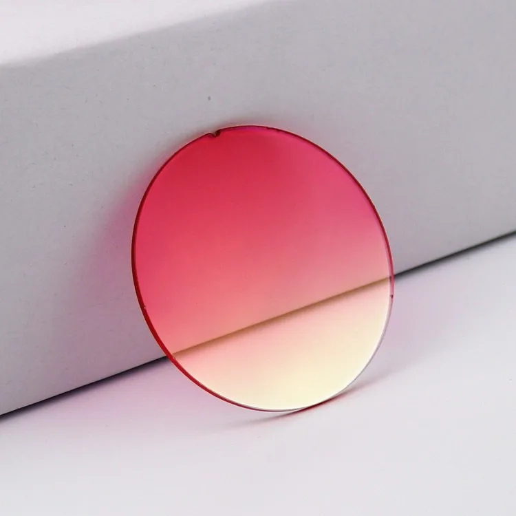 Gradient Red Lenses Flash Mirror Sunglass Lens B31 Series 75mm Base ...