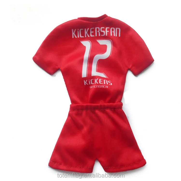 Customized Mini Football Jersey Car Decoration Mini T Shirt - Buy Mini ...