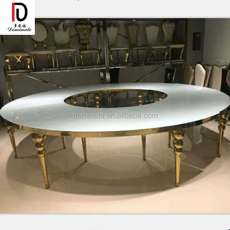 Luxury Stainless Steel Moon Table - Perfect for Events