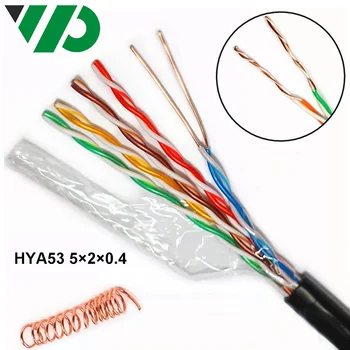 Cat5 Shield Telephone Cable 5 Pair Hya53 0.4mm Color Code Telecom ...