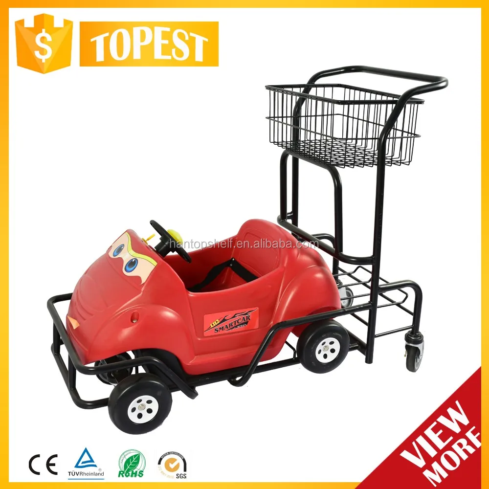 Children Supermarket Cart Kids Shopping Trolley With Toy Car Han-k06 ...