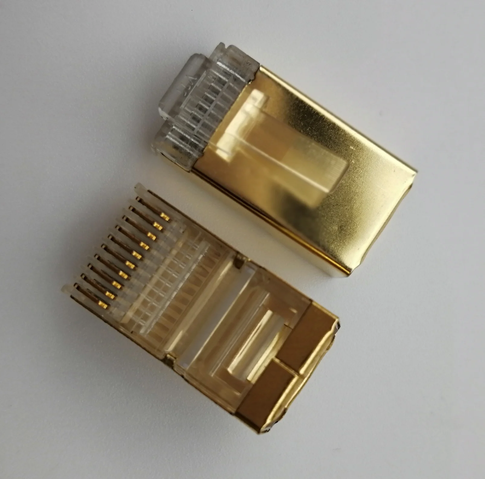 Rj50 10p10c Gold Shield Stp 10p10c Plug Network Connector - Buy Cat5 ...