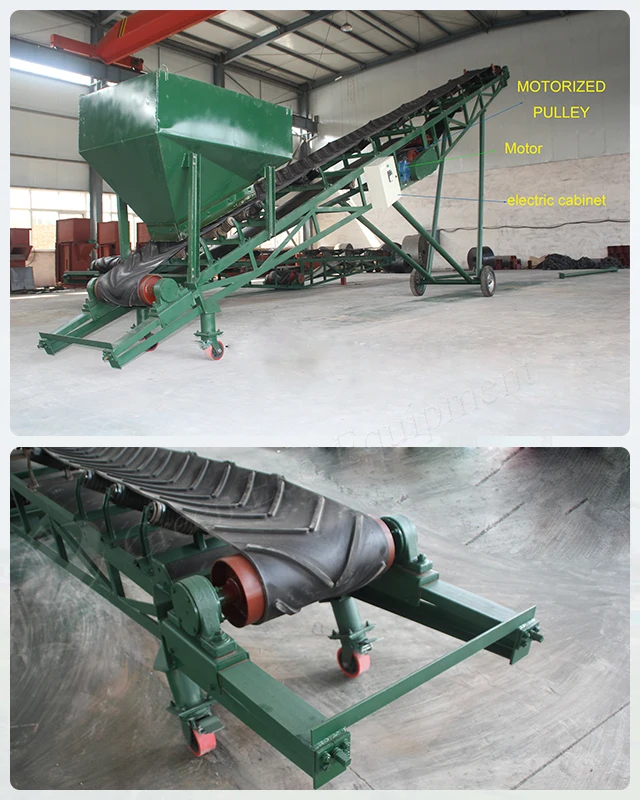 Mobile Portable Belt Conveyor System With Hopper - Buy Hopper Belt ...