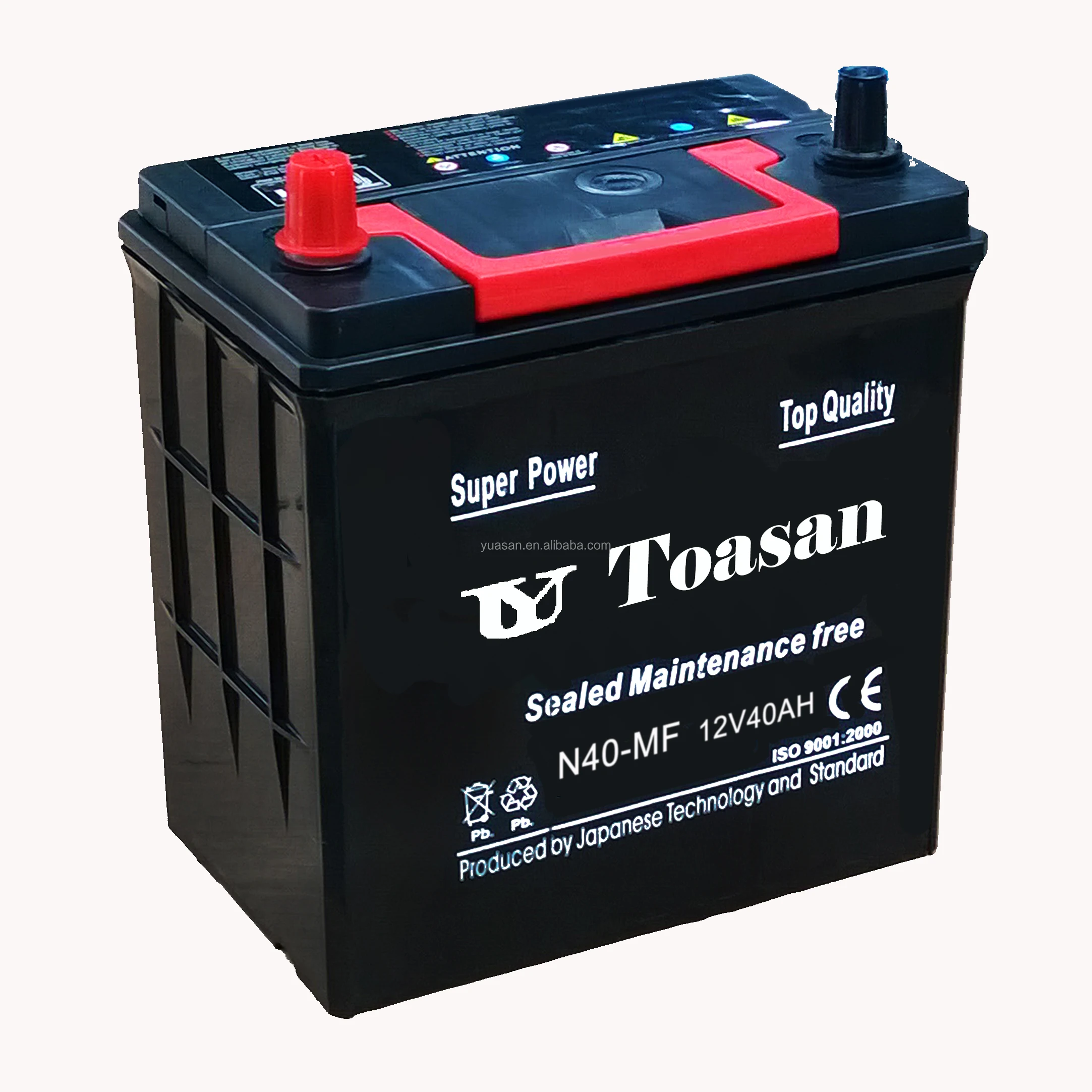 Toasan 12V40AH Silver Quality SMF Calcium Battery - N40MF