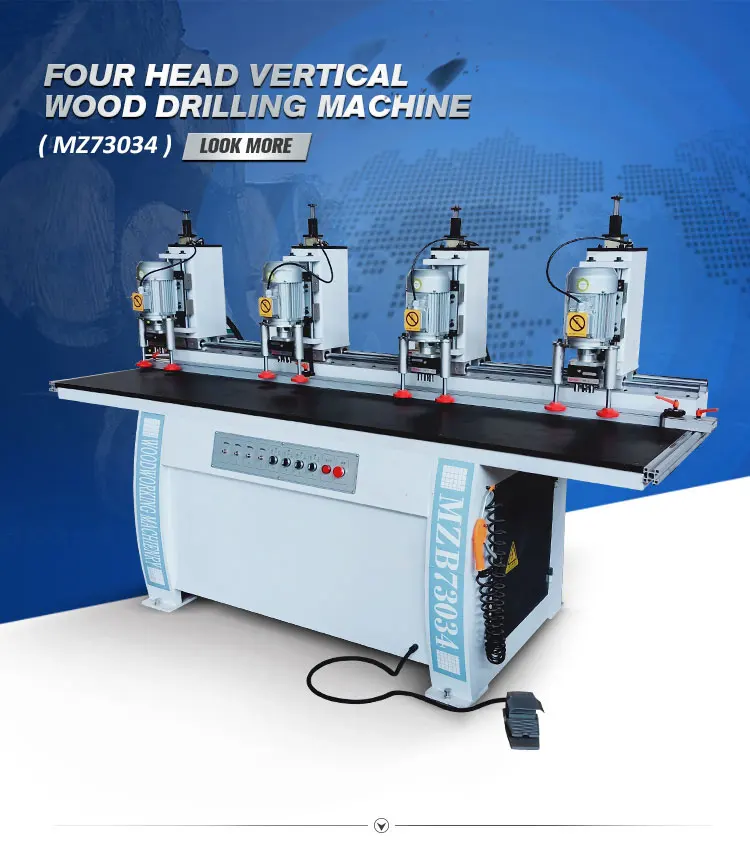 Mzb73034 Four Head Wood Panel Hole Drilling Machine - Buy Automatic ...